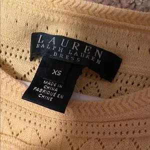 Ralph Lauren | Dresses | Ralph Lauren Yellow Knit Fitandflare Dress ...